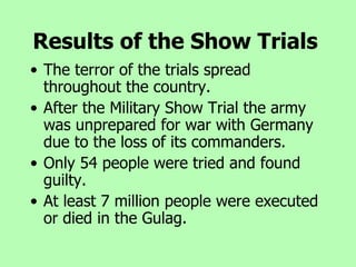 Stalin’s show trials | PPT