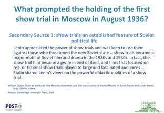 Stalin's show trials pdst | PPTX