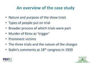 Stalin's show trials pdst | PPTX