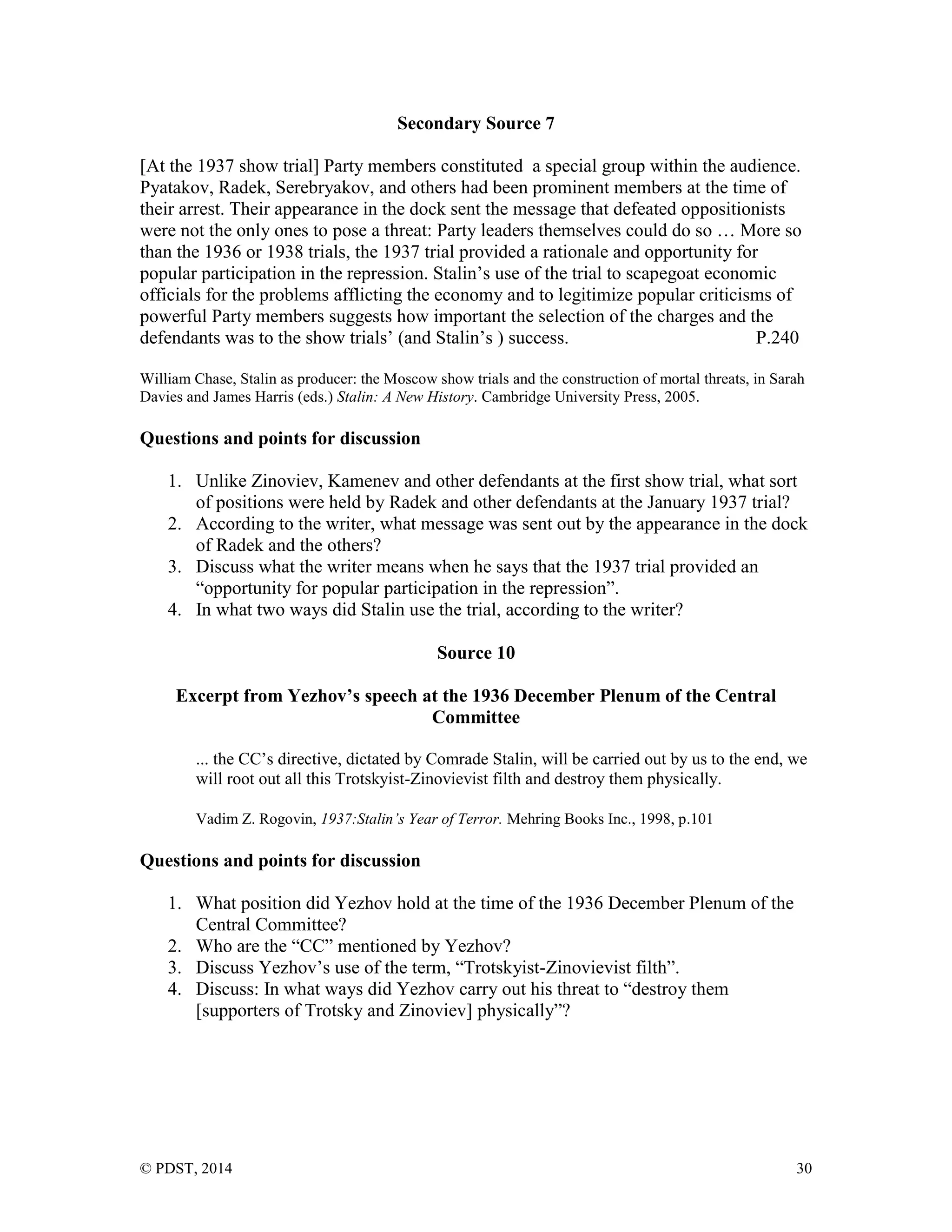 Stalin's show trials pdst 2 | PDF