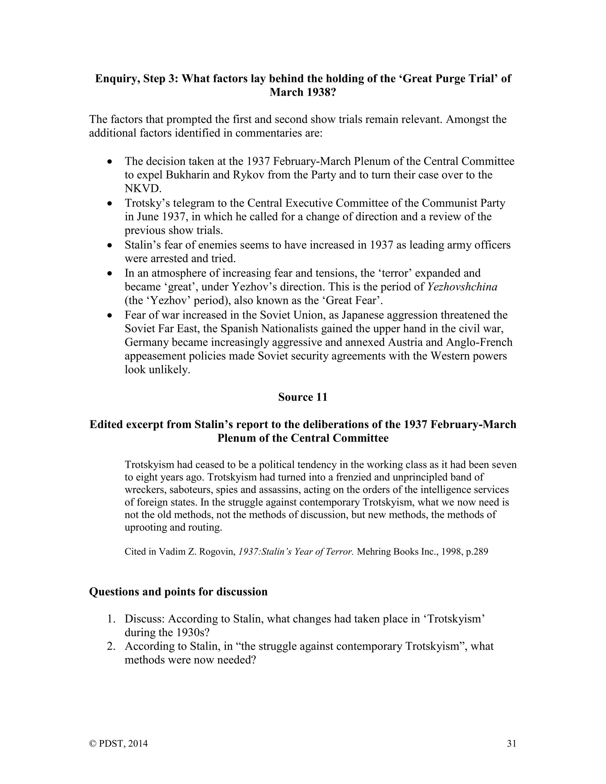 Stalin's show trials pdst 2 | PDF