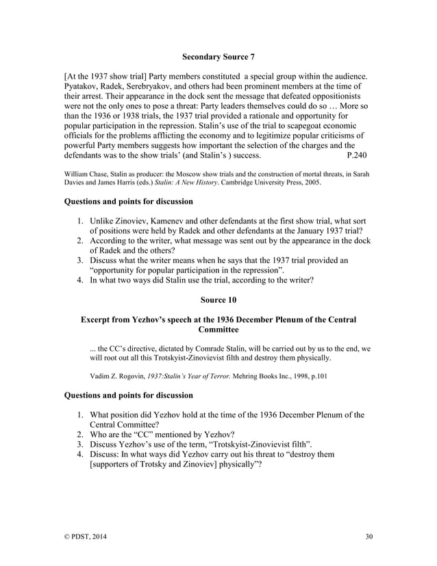 Stalin's show trials pdst 2 | PDF