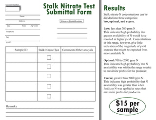 Stalk Nitrate Testing | PPT