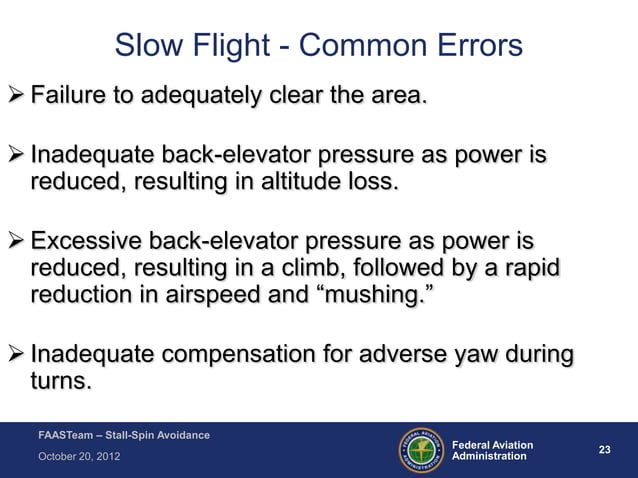 Stall and Spins - Awareness and Avoidance | PPTX
