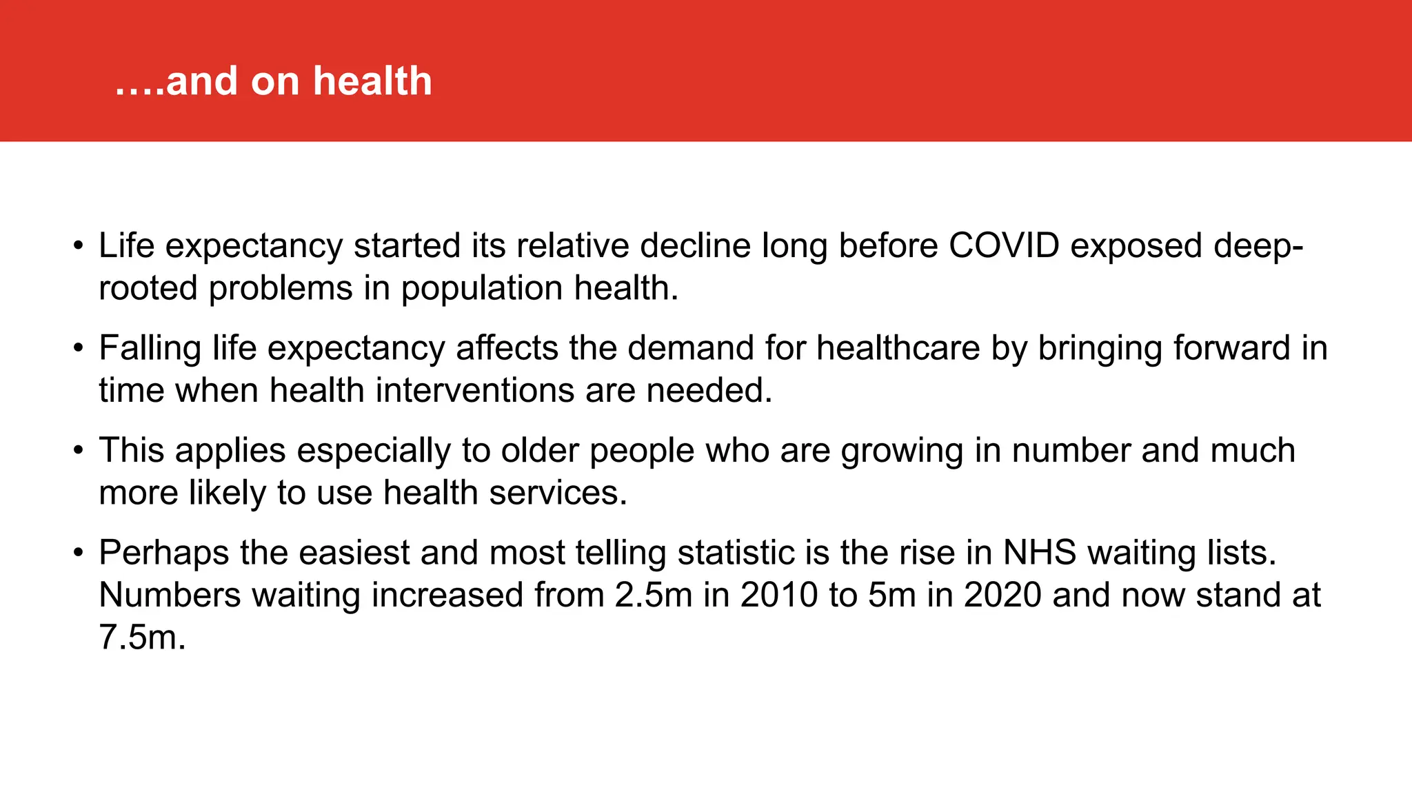 How stalling life expectancy is impacting the UK economy | PPTX ...