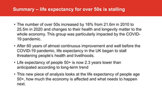 How stalling life expectancy is impacting the UK economy | PPTX