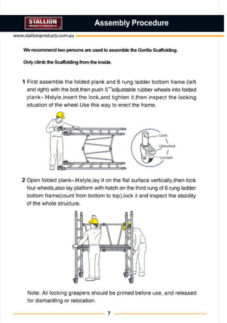 Stallion Products - Aluminium Scaffold Installation Guide | PDF