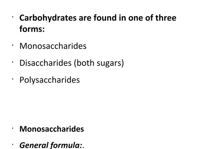 Biological molecules intro to the carbohydrates | PPT
