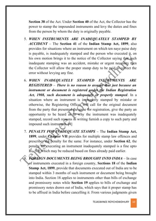 WHAT TO DO IF AN AGREEMENT IS NOT ADEQUATELY STAMPED | DOC