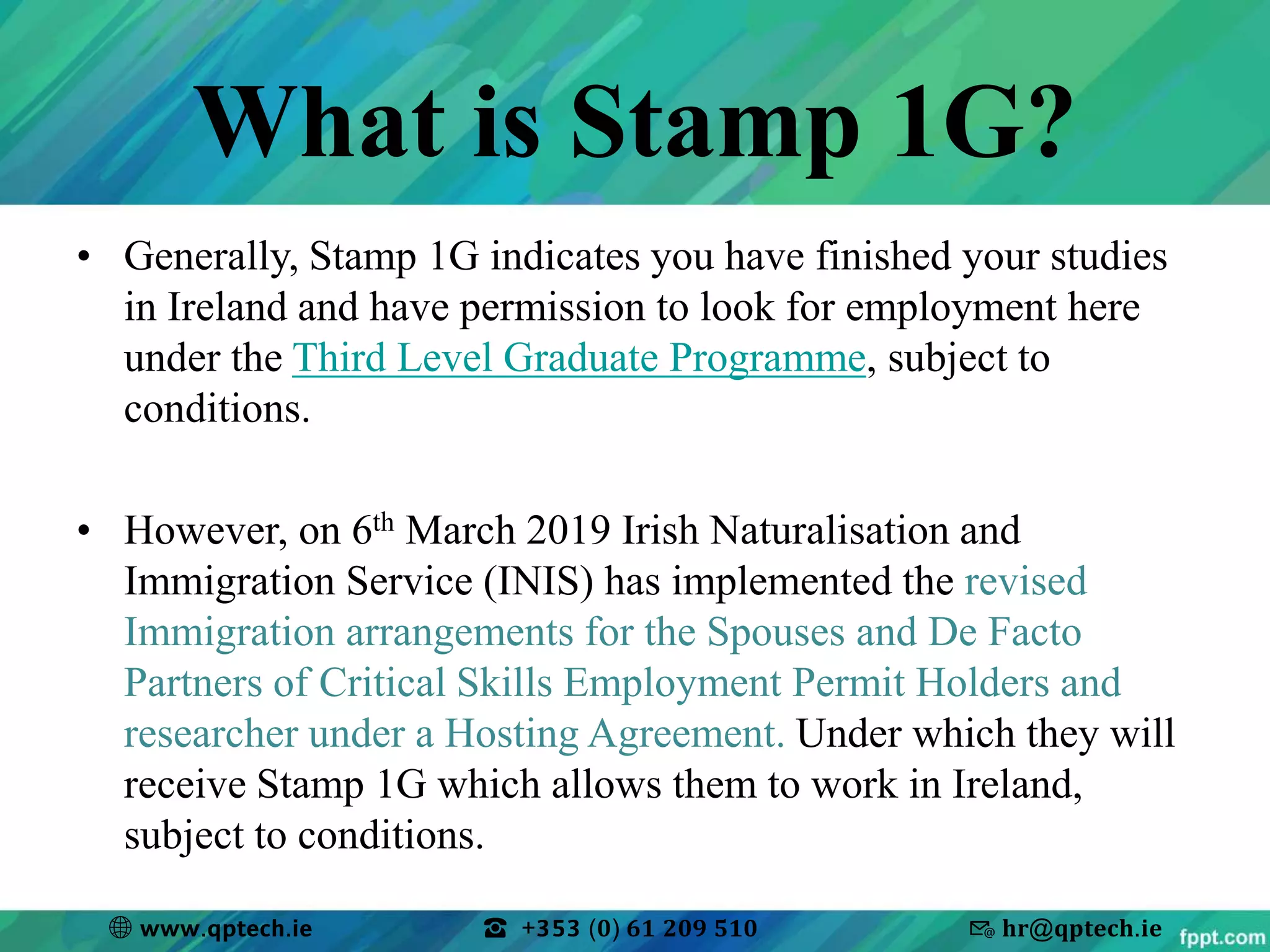 Stamp 1 G Visa | PPT