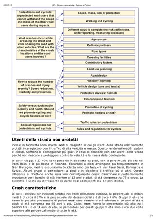 Stampa ue - sicurezza stradale - pedoni e ciclisti | PDF