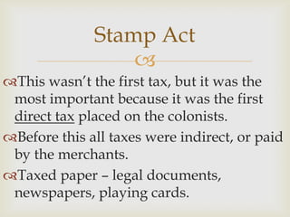 Stamp act | PPT
