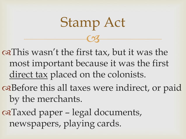 Stamp act | PPT