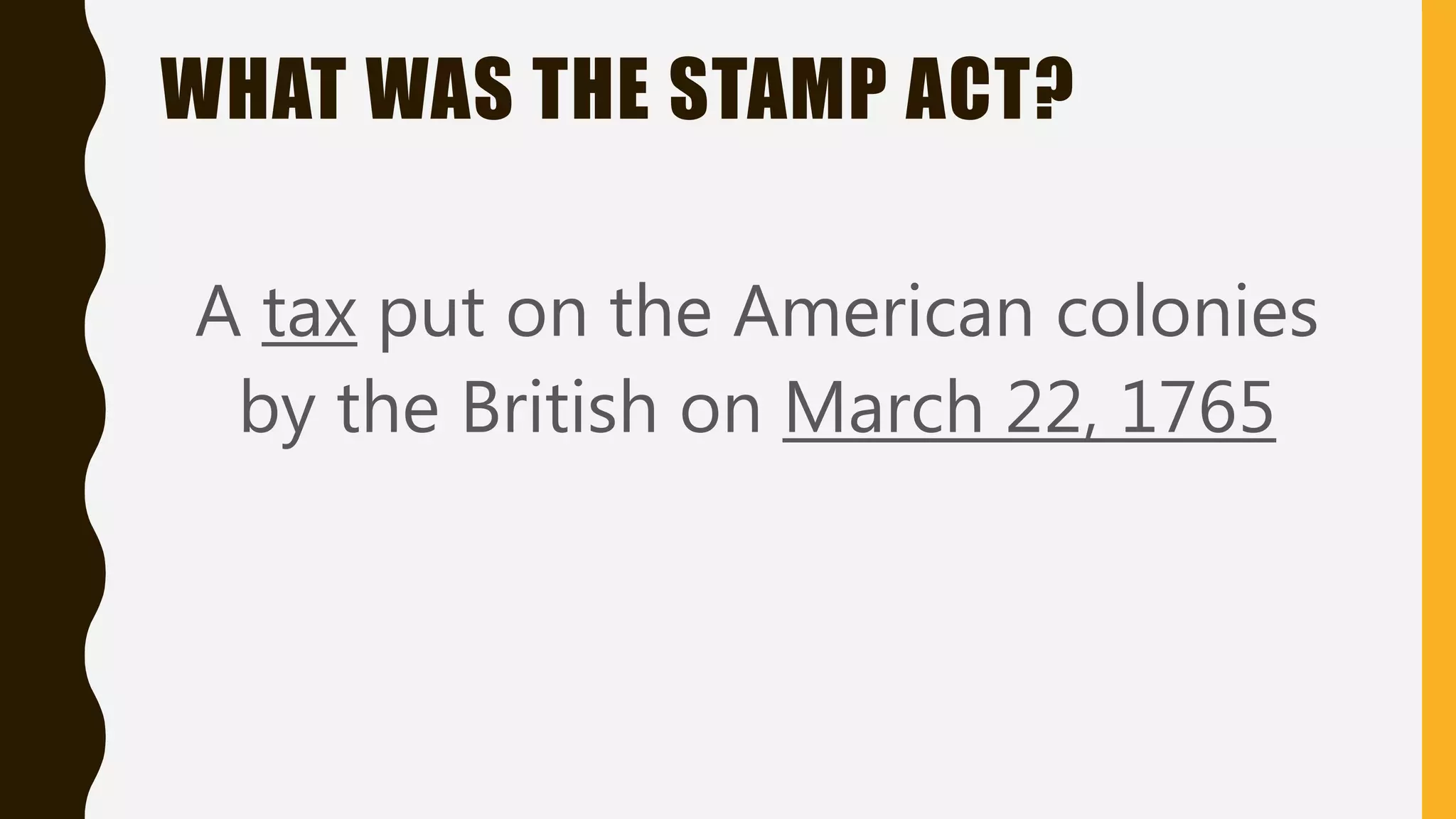 Stamp act | PPTX