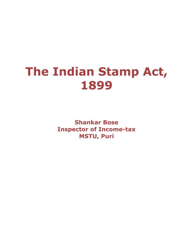 Stamp act 1899.bose | Stamps and Coins | Collecting
