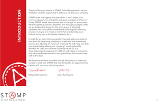 STAMP Event Management Capabilities Deck | PDF