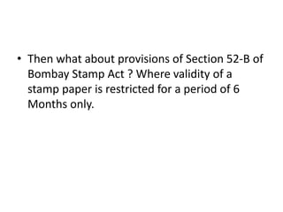 Validity of Stamp paper | PPTX