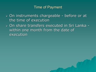 Payment of Stamp Duty | PPT