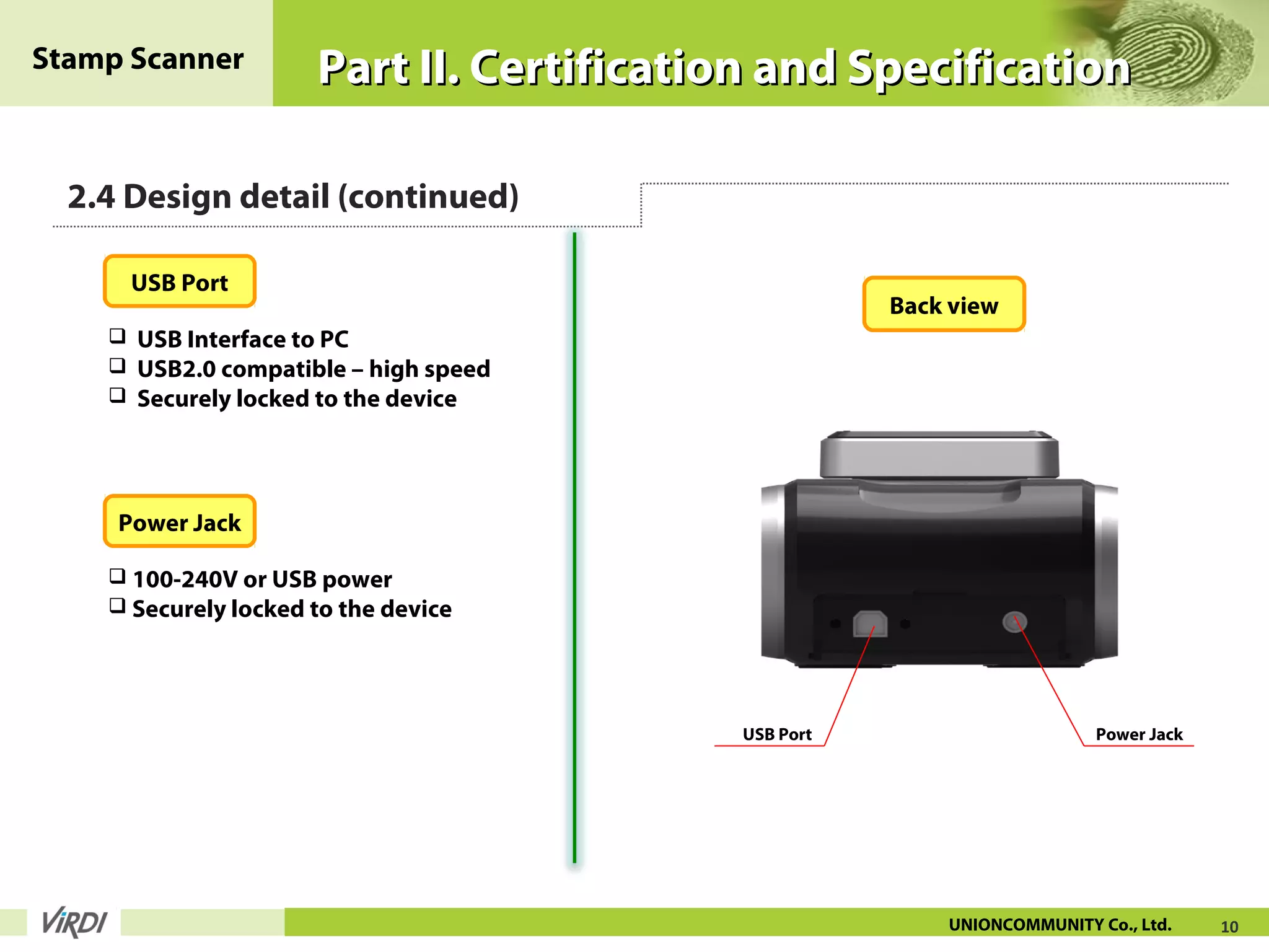 VIRDI STAMP SCANNER | PPT