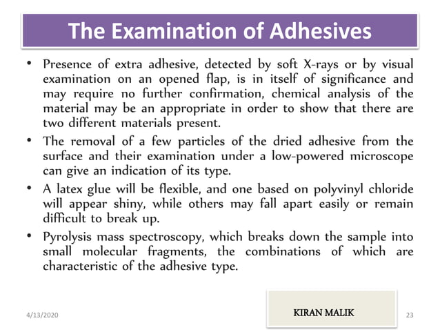 Forensic examination of stamp, seal and other mechanical impressions ...