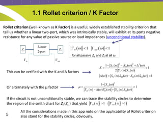 K factor >1 does not ensure unconditional stability ! | PDF