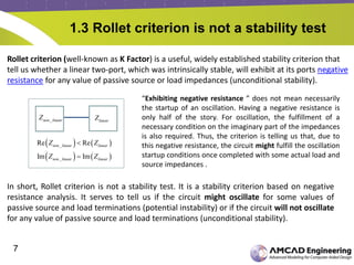 K factor >1 does not ensure unconditional stability ! | PDF