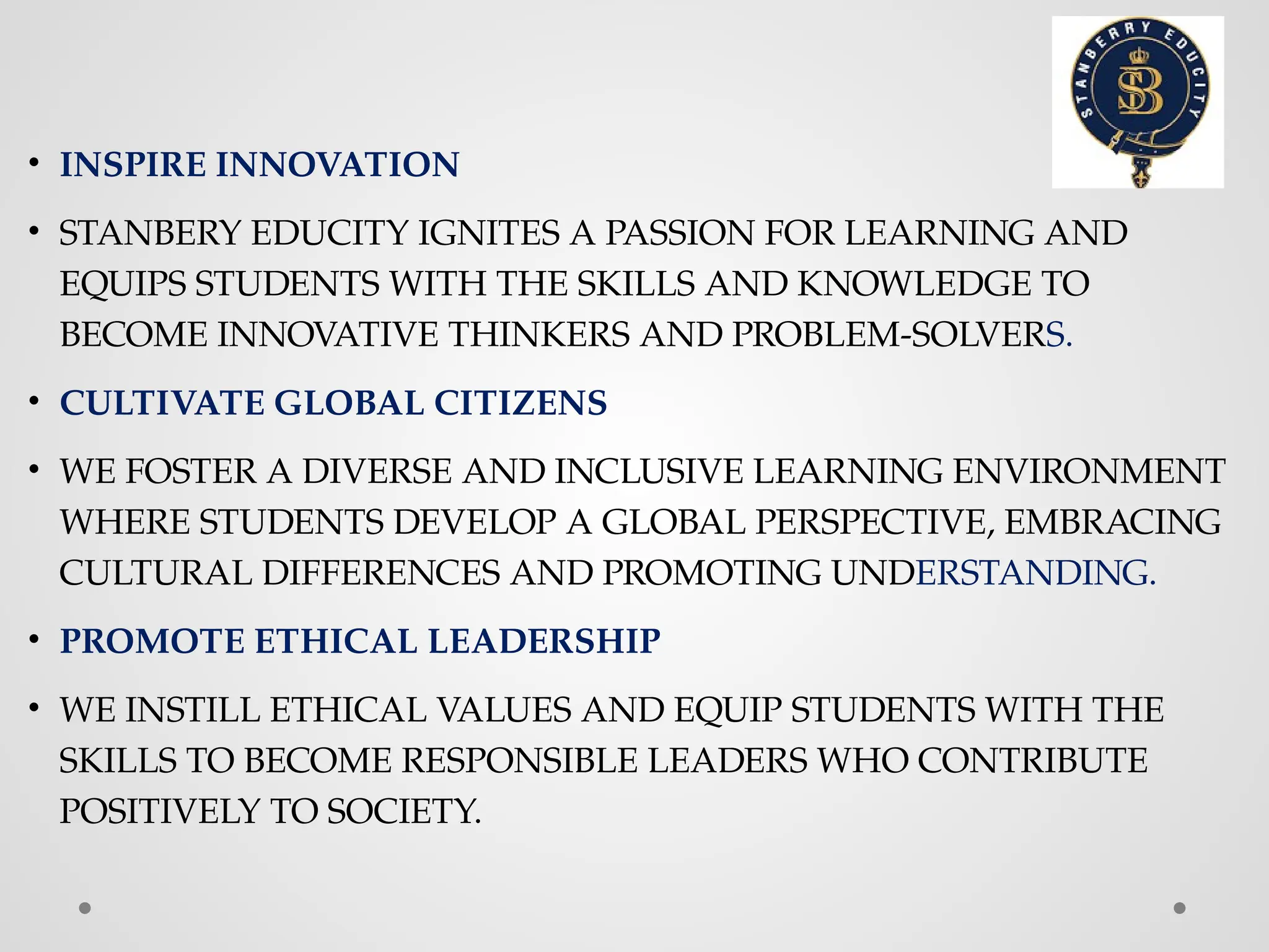"Stanberry EduCity: Fostering Excellence and Innovation" | PPT