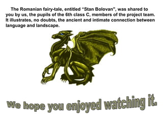 Stan Bolovan, Romanian fairy tale by Ioan Slavici | PPT