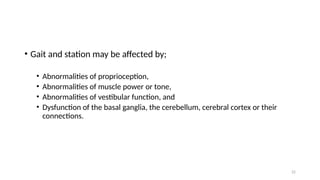 Stance and gait abnormalities for neurology | PPTX