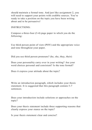 Stance Essay Congratulations! You made it to your final assignme.docx