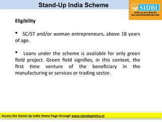 Stand-up-India Scheme material for beginners | PPT