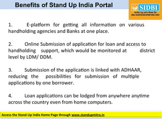 Stand-up-India Scheme material for beginners | PPT