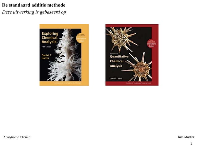 De standaard additie methode | PPTX | Chemistry | Science
