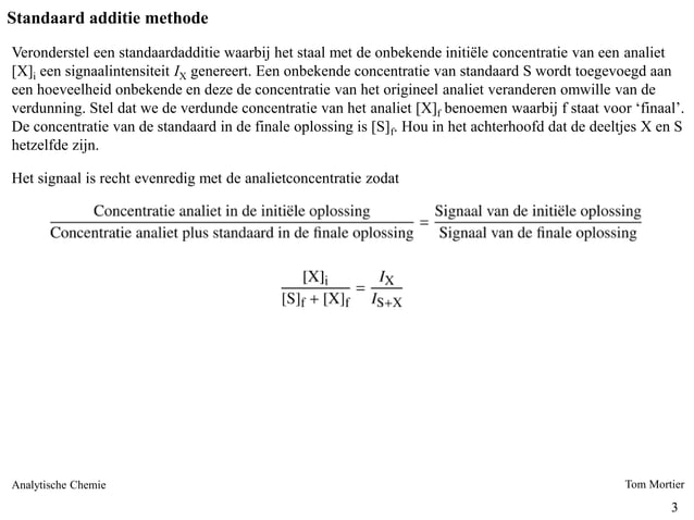 De standaard additie methode | PPTX | Chemistry | Science