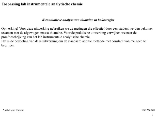 De standaard additie methode | PPTX | Chemistry | Science