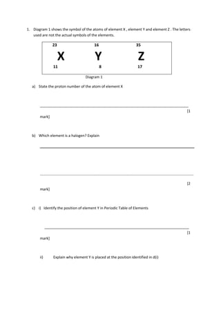 Basic chemistry test 2011 and answers | PDF