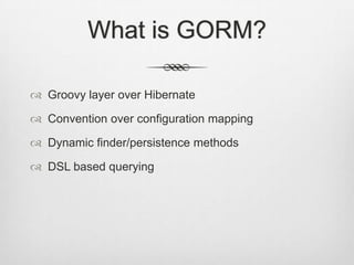 Standalone GORM | PPT