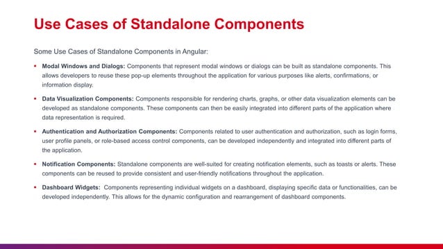 Standalone Components in Angular Presentation | PPT | Free Download