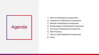 Standalone Components in Angular Presentation | PPT | Free Download
