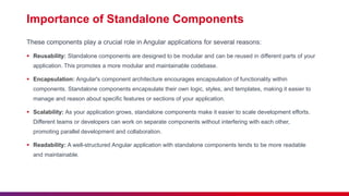Standalone Components in Angular Presentation | PPT | Free Download