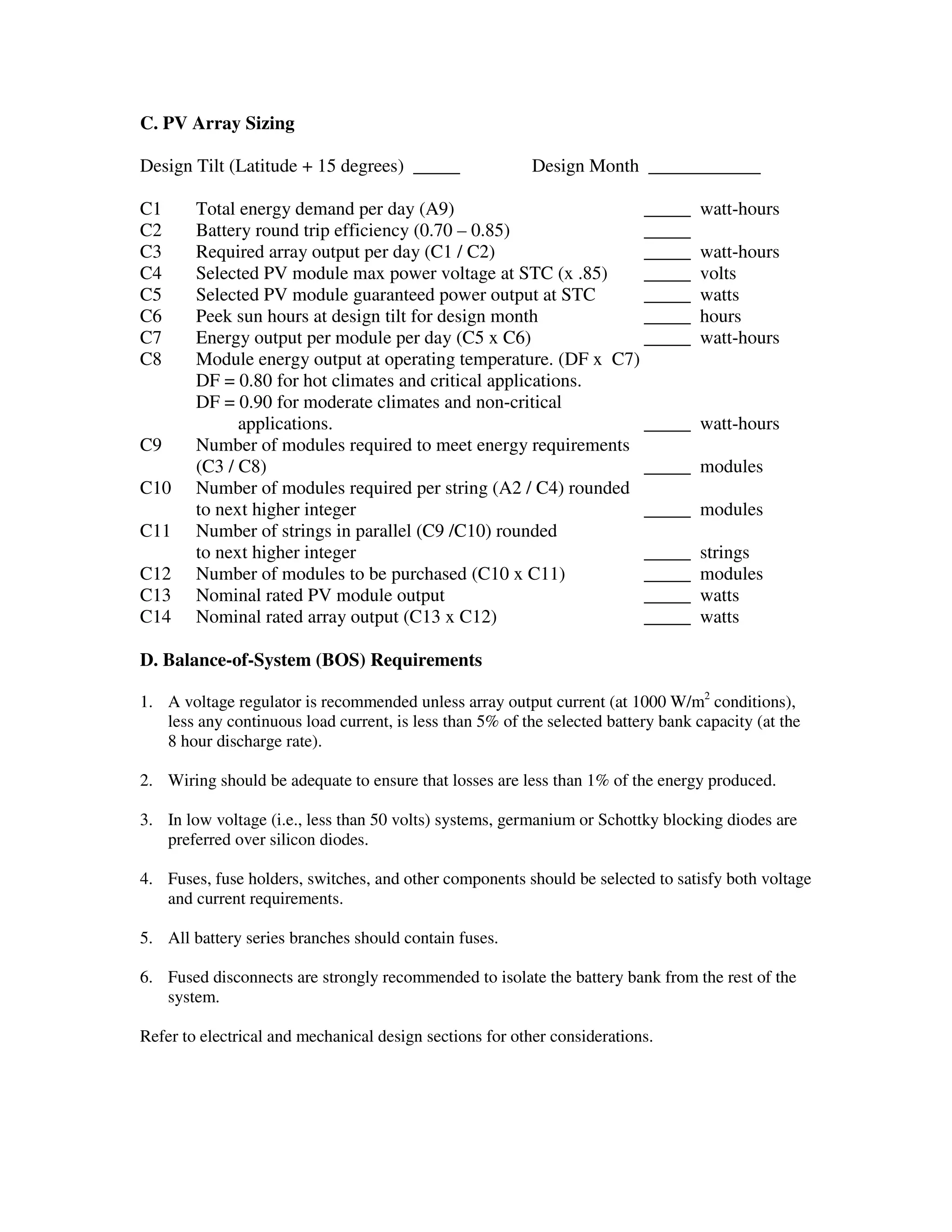 Standalone PV plant sizing guide | PDF
