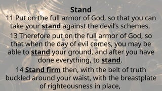 Stand and Pray - Spiritual Warfare Sermon | PPTX