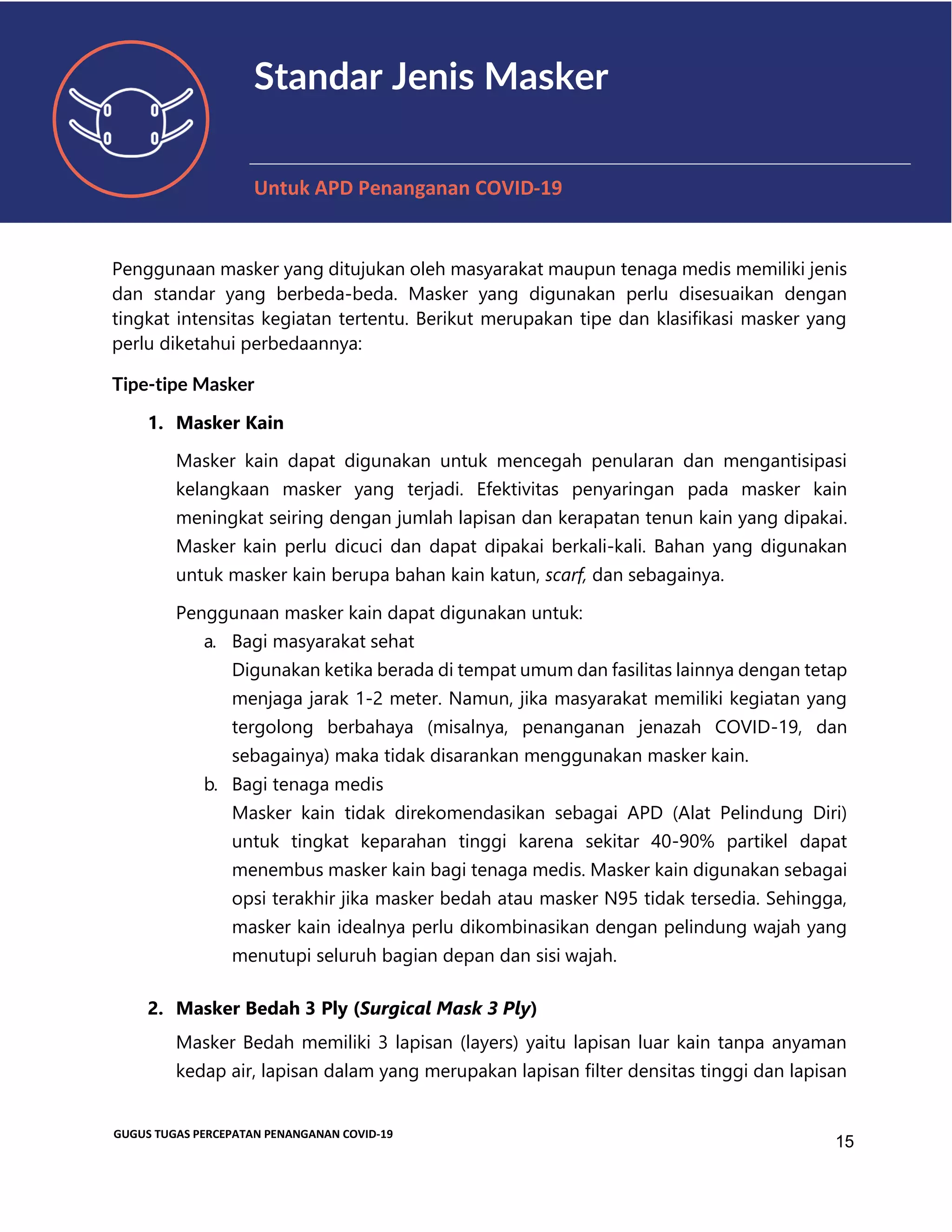 Standar Alat Pelindung Diri (APD) Untuk Penanganan Covid-19 Di ...