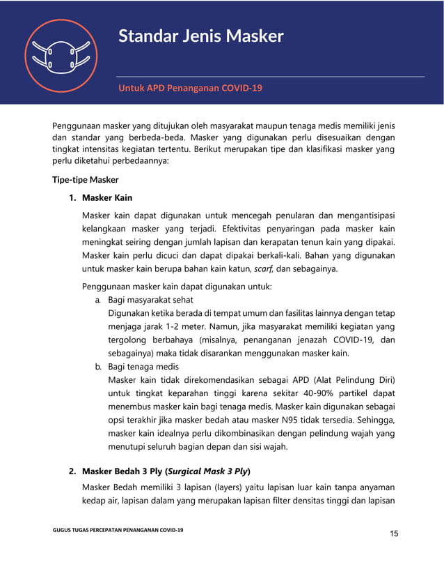 Standar Alat Pelindung Diri (APD) Untuk Penanganan Covid-19 Di ...