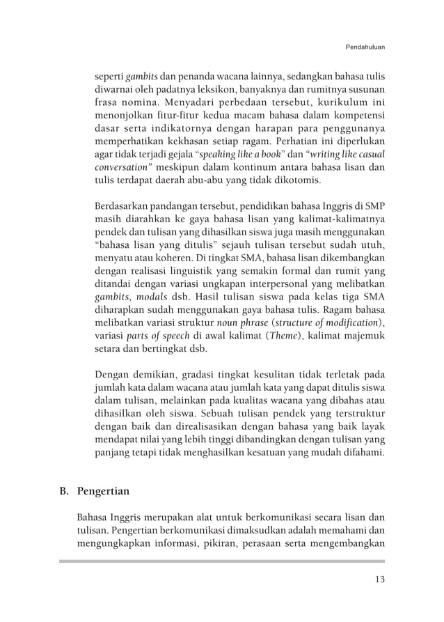 Standar Bahasa Inggris Sma | PDF