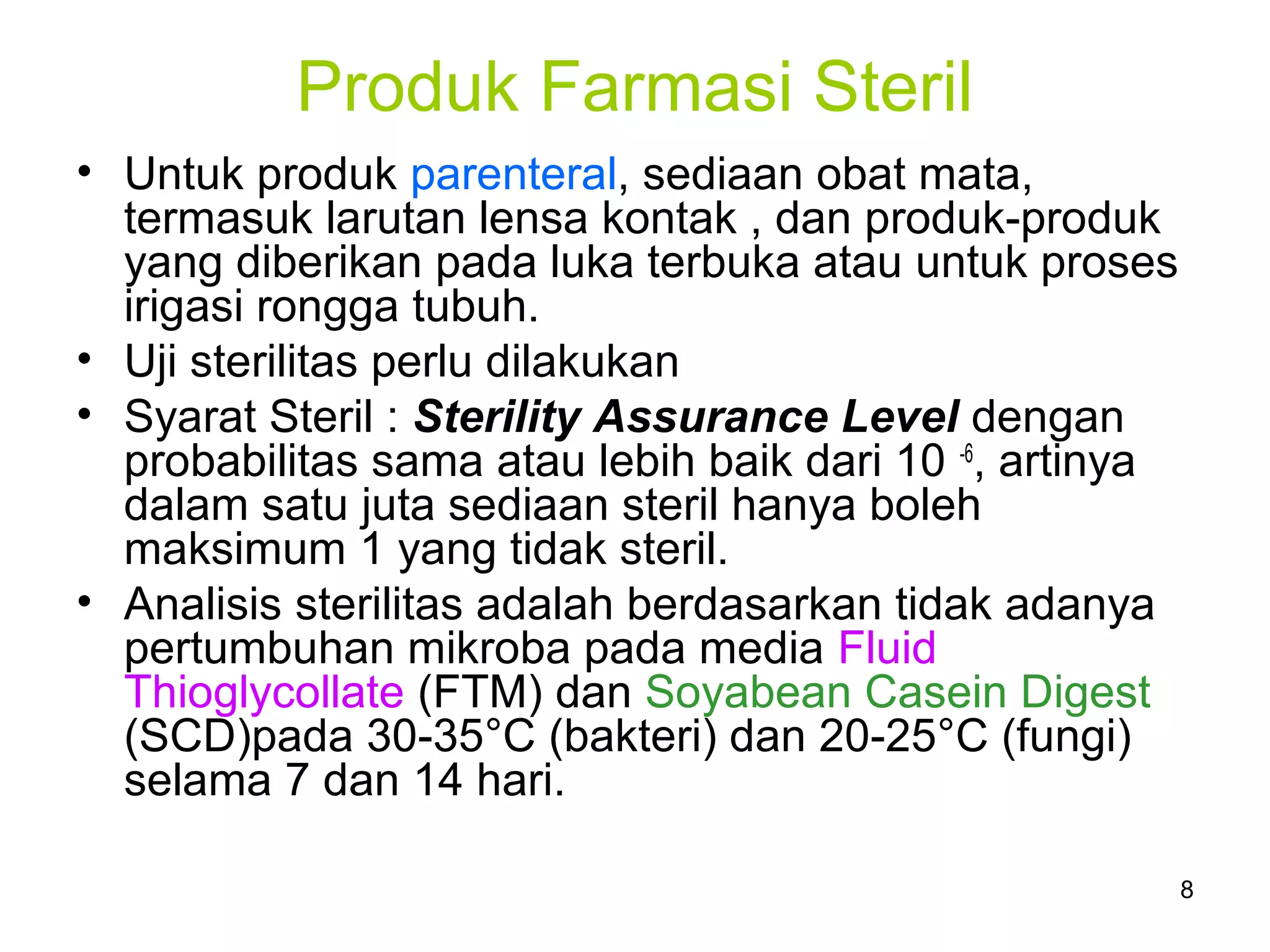 Standar mikrobiologi-untuk-produk-farmasi1-2 | PPT
