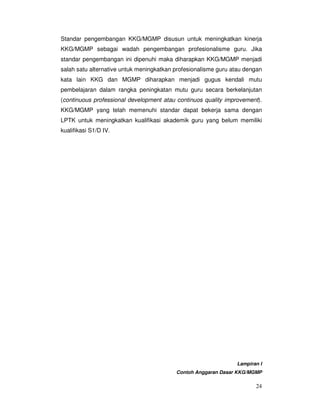 Standar pengembangan-kkg-mgmp | PDF