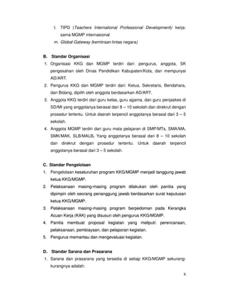 Standar pengembangan-kkg-mgmp | PDF