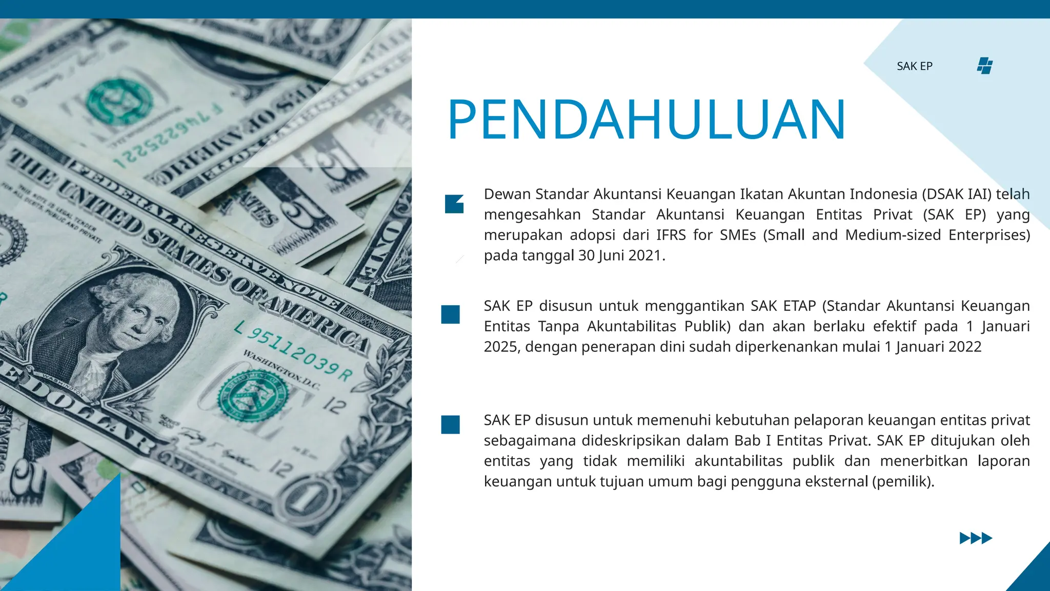 Perbedaan SAK ETAP dengan SAK EP yang mulai berlaku pada tahun 2025 | PPTX