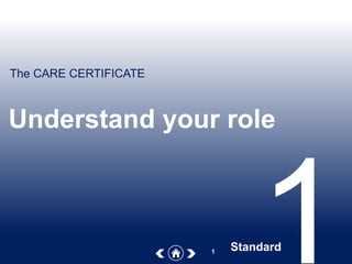 Healthcare and Skills for care Standard-1 presentation | PPTX